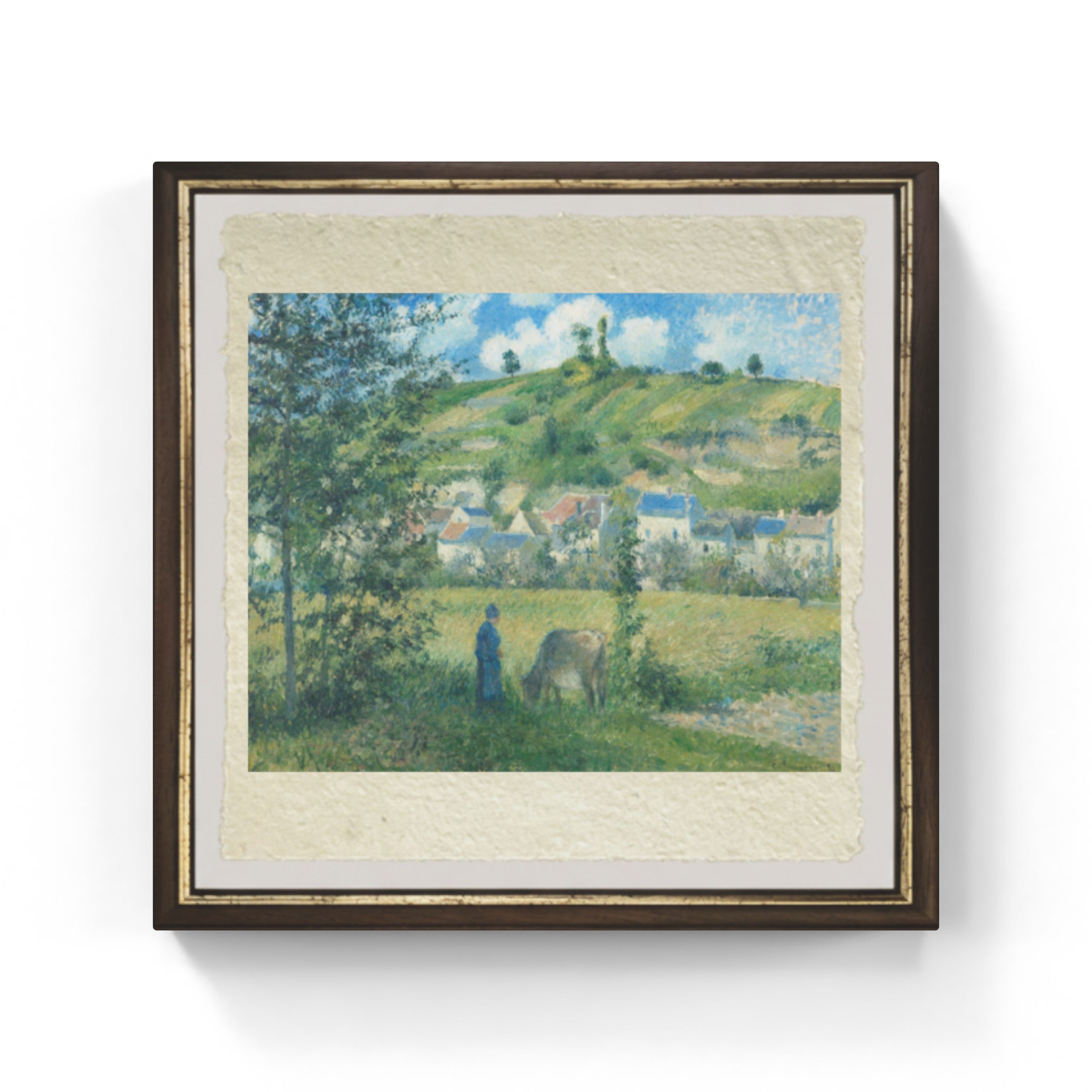 Landscape at Chaponval, 1880 by Camille Pissarro on refined Amalfi pap ...
