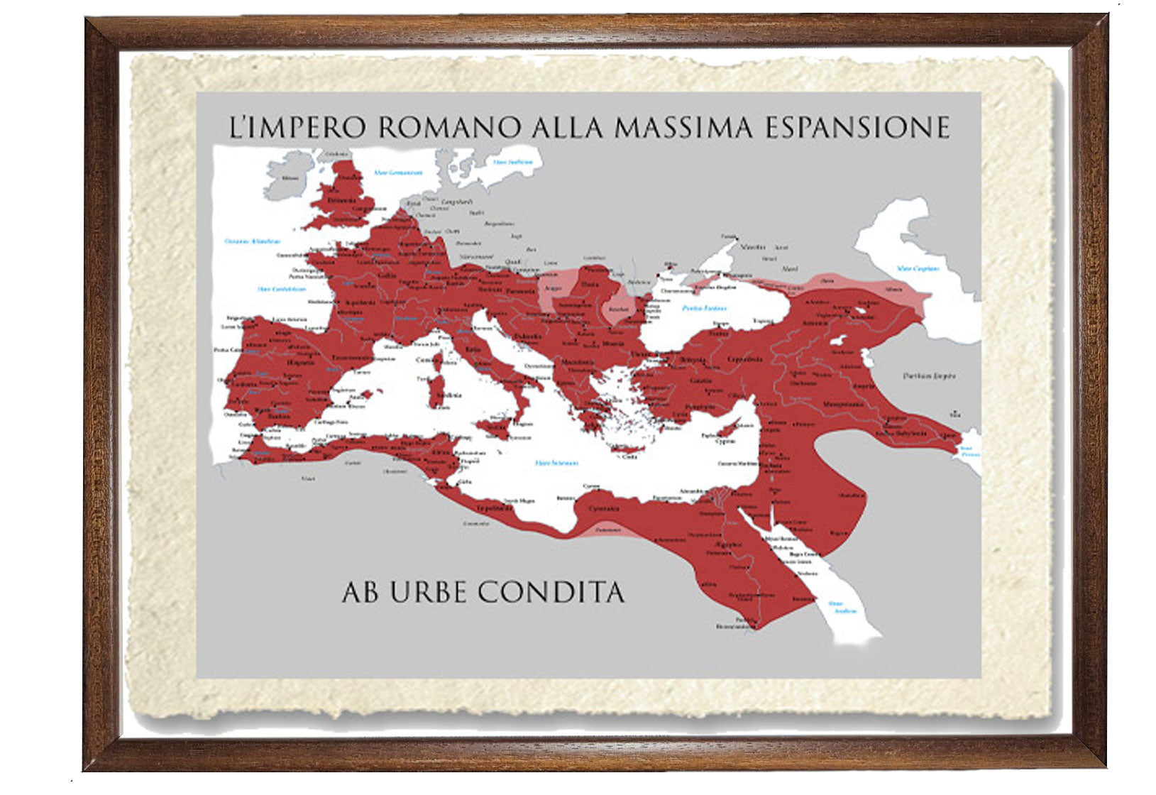 Mappa: l'impero romano alla massima espansione – Trizio Editore